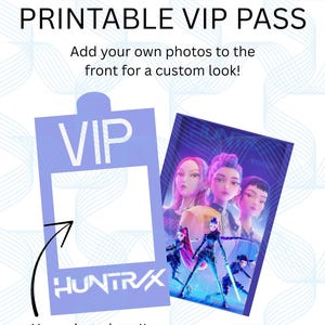 Kpop Backstage VIP Pass Huntrix Demon Huner Watch Party Saja Boys Decor ...