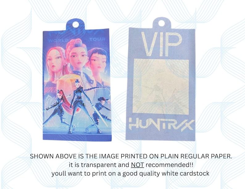 Kpop Backstage VIP Pass Huntrix Demon Huner Watch Party Saja Boys Decor ...