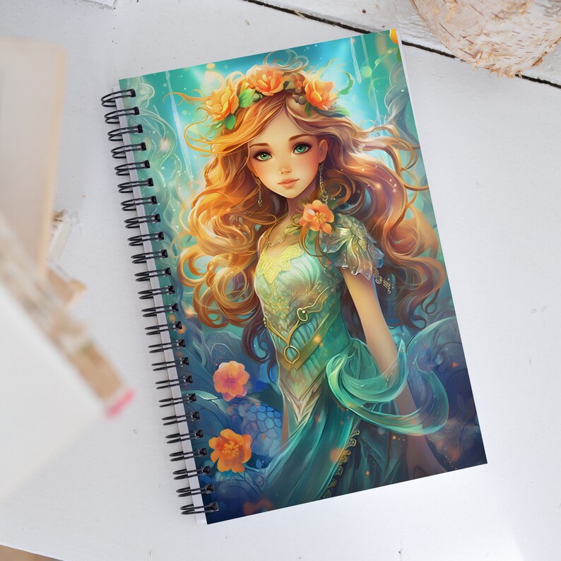 Mermaid Princess Spiral Notebook Mermaid Notebook Mermaid Journal Kids ...
