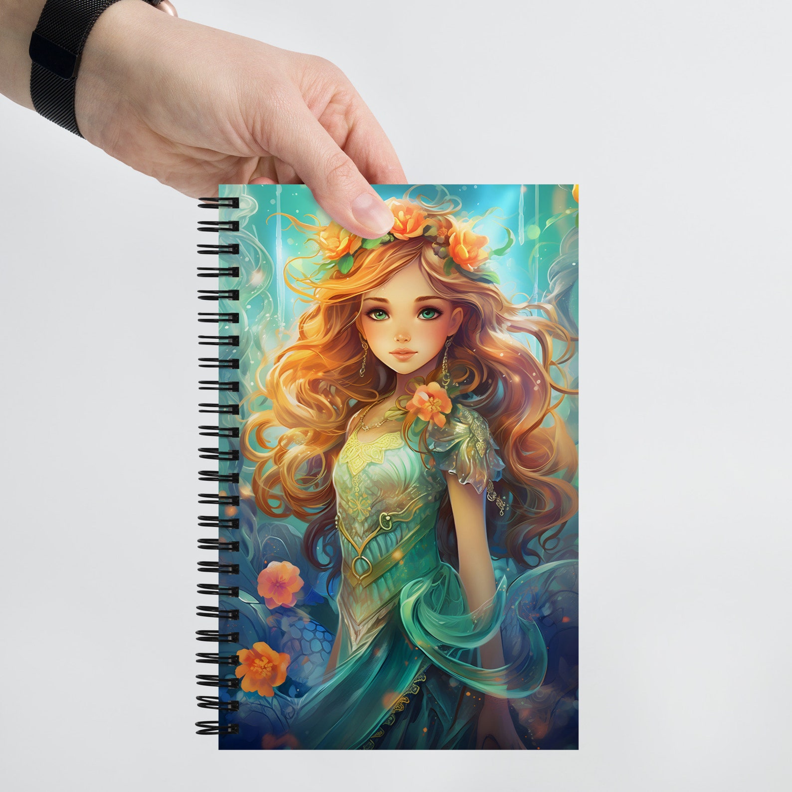 Mermaid Princess Spiral Notebook Mermaid Notebook Mermaid - Etsy