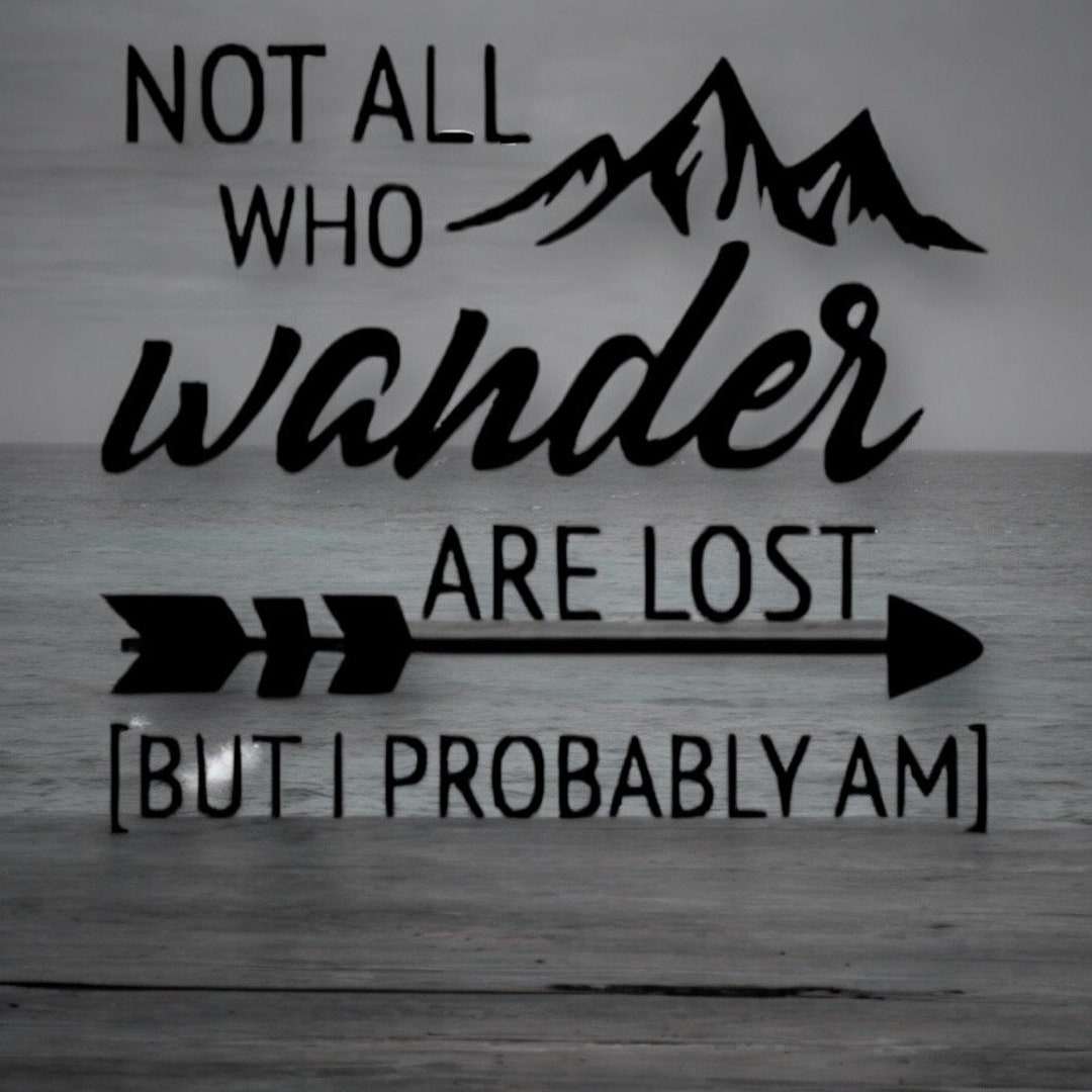 Not All Who Wonder Are Lost but I Probably Am - Vinyl Decal Sticker ...