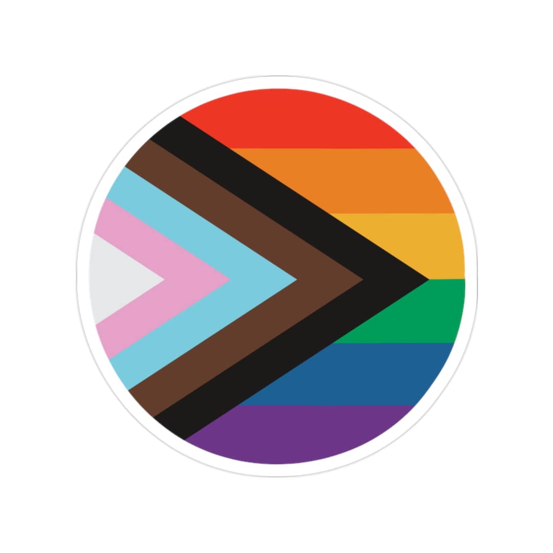 Progressive Pride Flag Transparent Outdoor Sticker Pride - Etsy