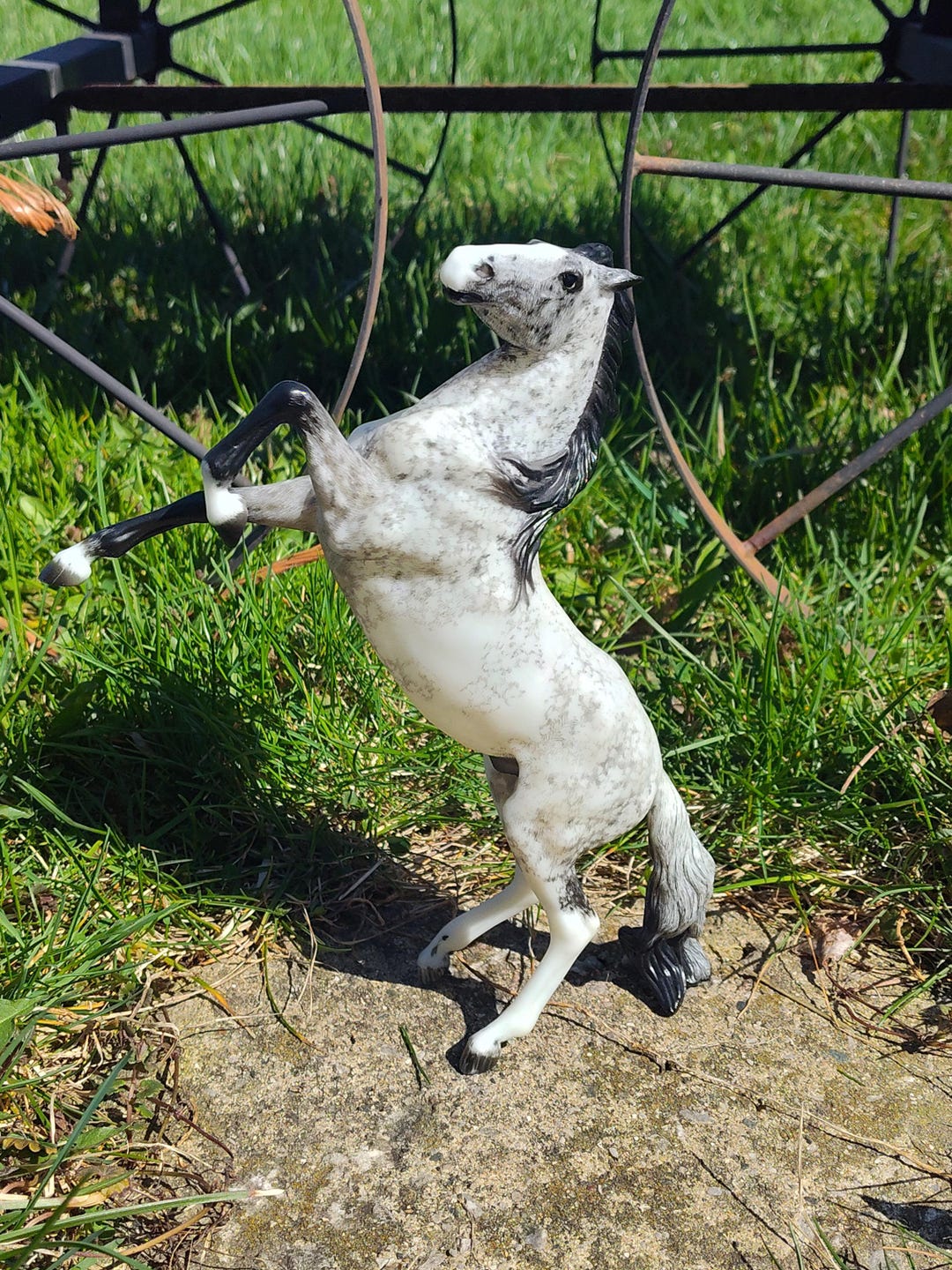 OOAK Classic Custom Breyer Horse - Dapple Grey Etched Blue Roan Mustang ...