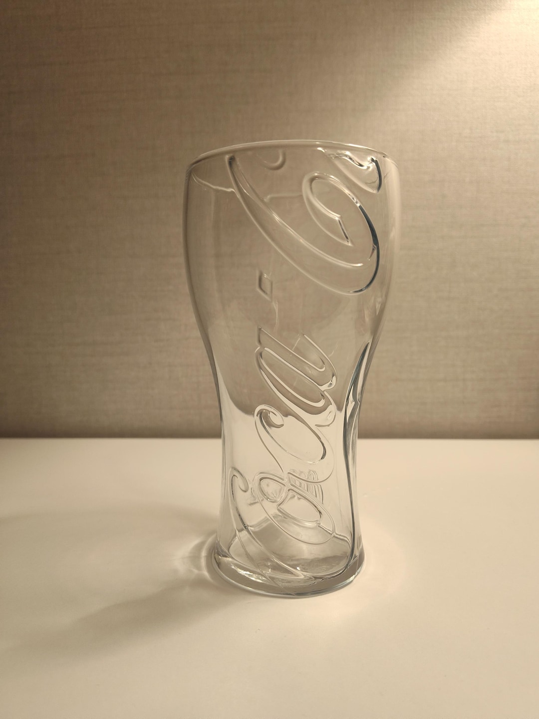 Vintage Large Clear Coca-cola Collectible Glass - Etsy