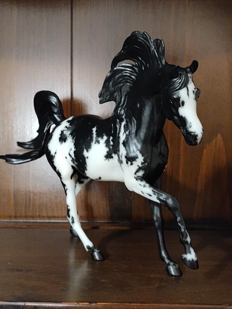 Custom Hand Etched Maximum Black Sabino Malik Arabian Breyer Classic ...