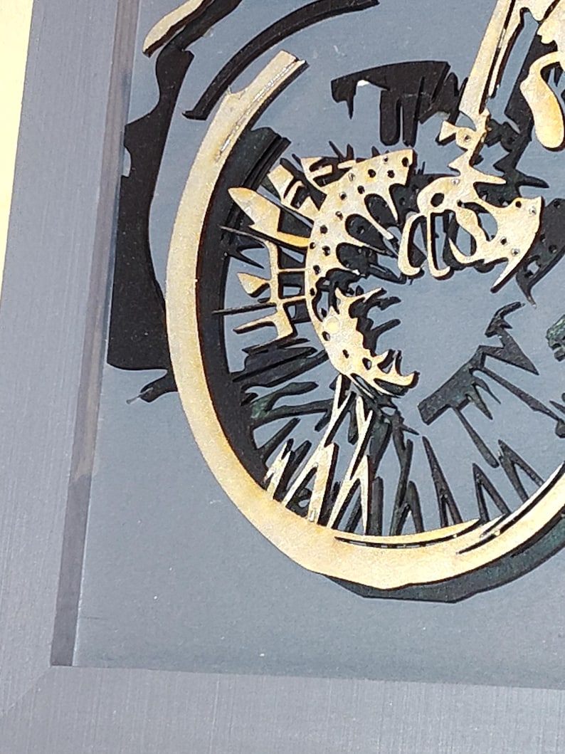 2 Layer Custom Made Motorcycle Laser Cut Wall Decor Sign, Hand Painted ...