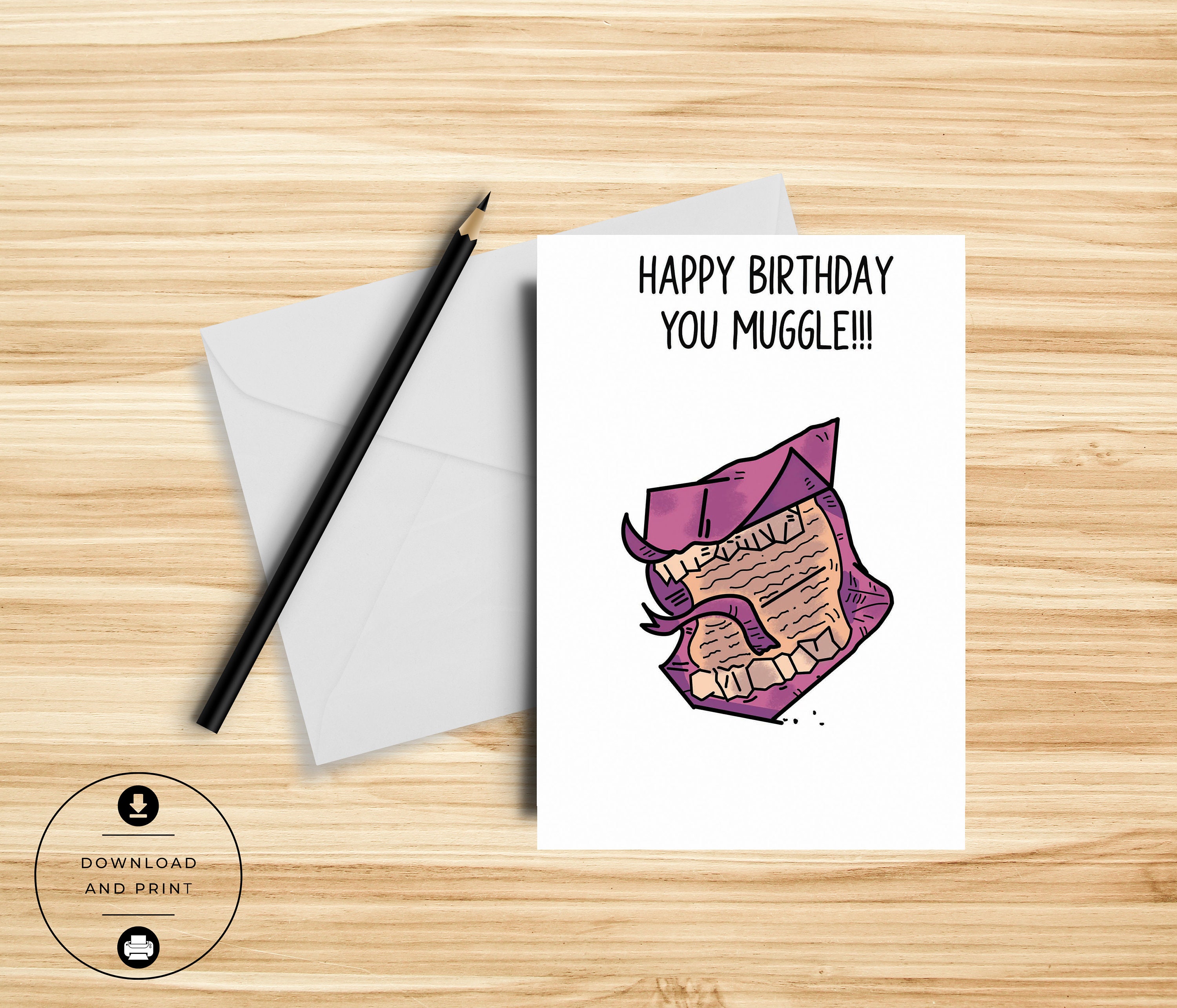 Funny Wizard Birthday Card Wizard Greeting Card Greeting Card Birthday ...
