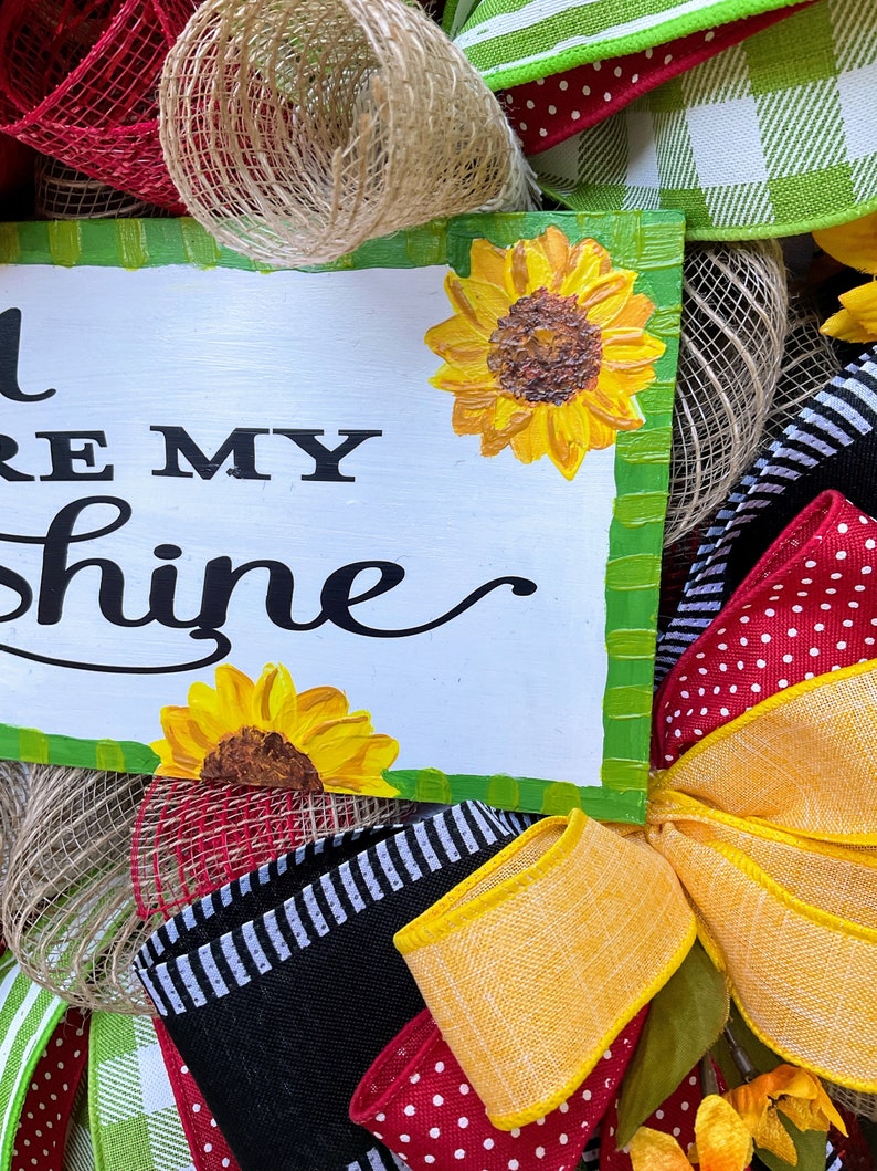 You Are My Sunshine Front Door Year Around Wreath - Etsy
