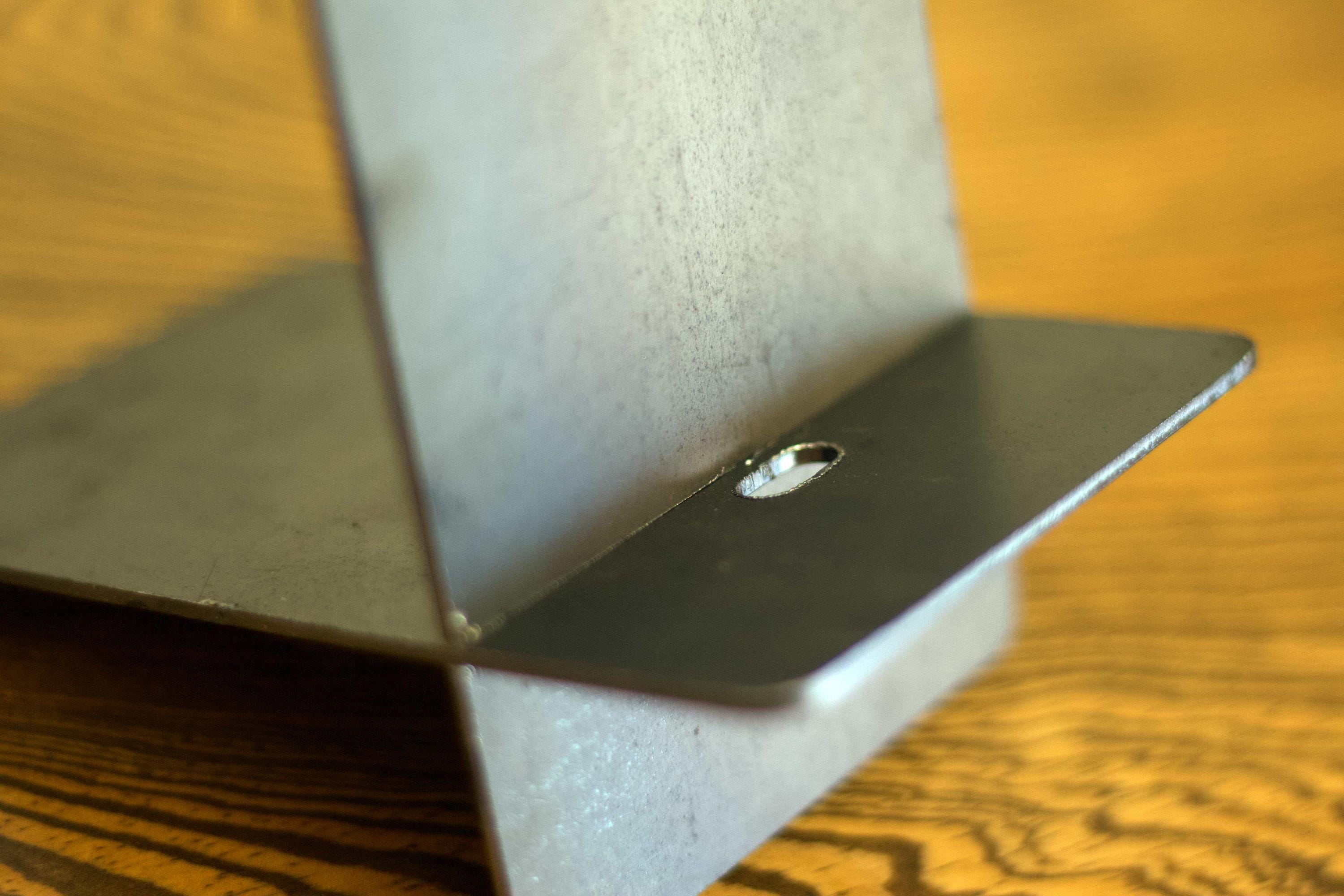 Minimalist Metal Phone Stand | Industrial Steel Phone Holder | Handmade ...