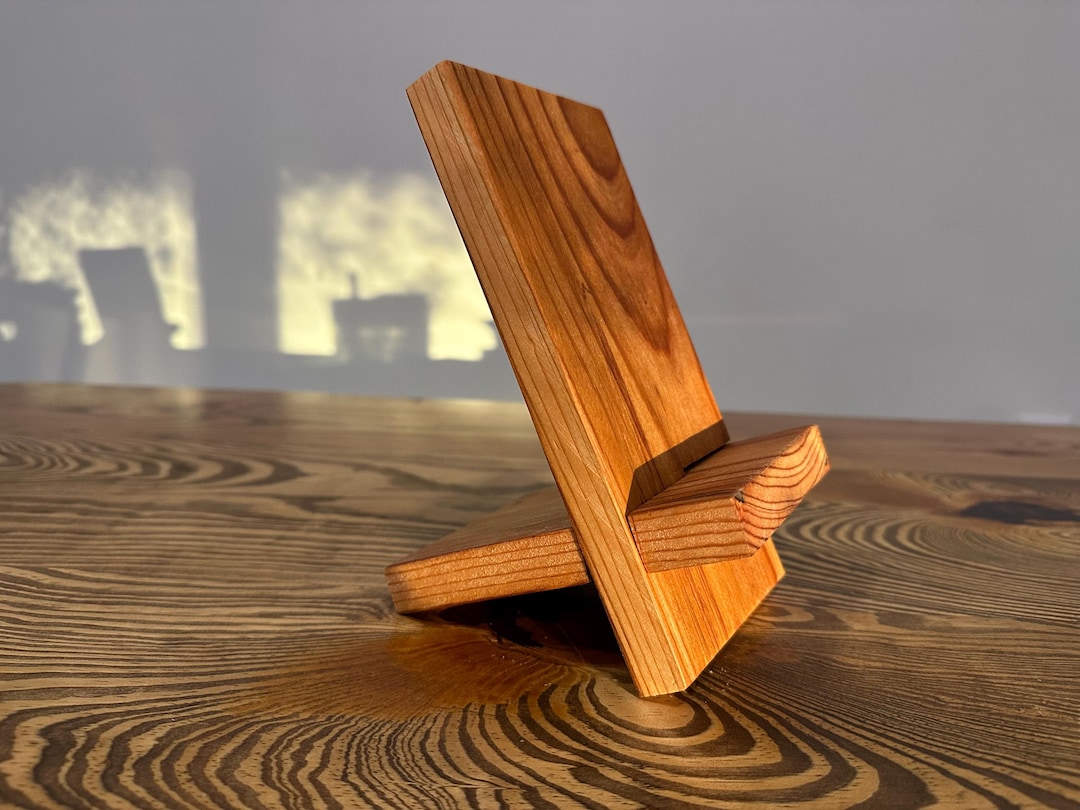 Solid Cherry Wood Phone Stand || Collapsable || the Perfect Gift - Etsy