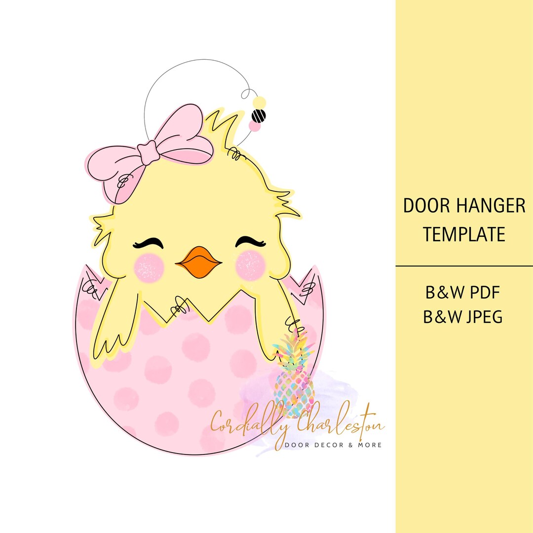Easter Door Hanger Template | Digital Template | Door Hanger Template ...