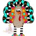 Funky Turkey Door Hanger Template | Digital Template | Thanksgiving ...