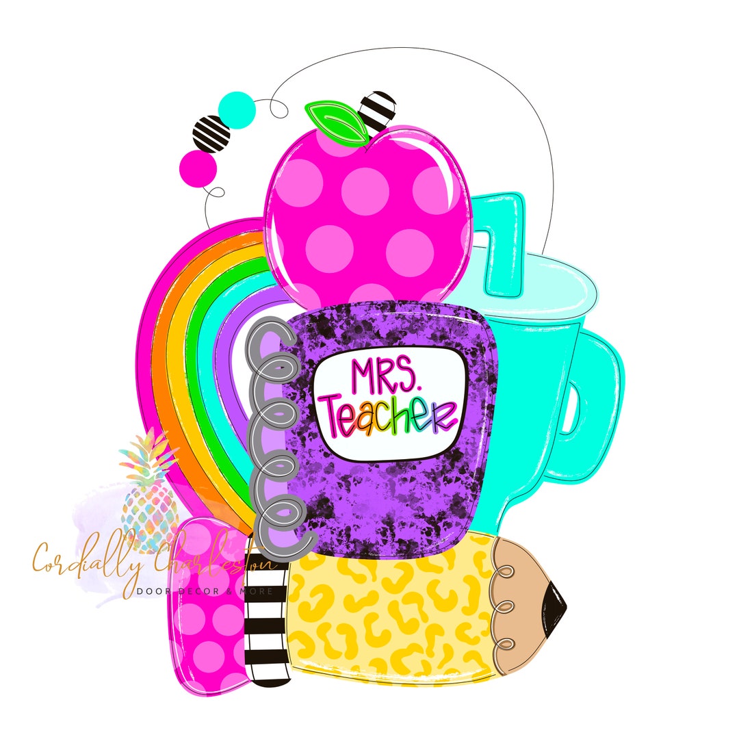 Teacher Door Hanger Template | Digital Template | Classroom Door Hanger ...