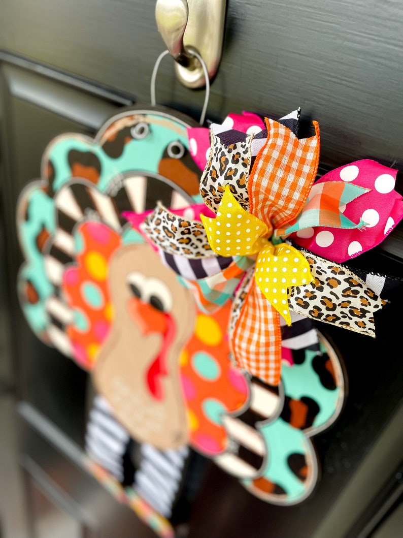 Funky Turkey Door Hanger Template | Digital Template | Thanksgiving ...