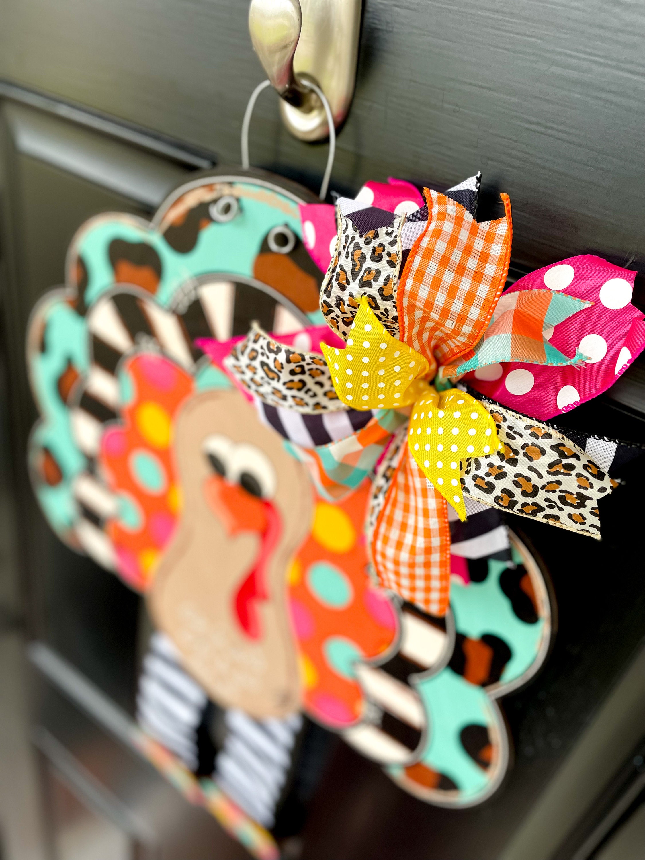 Funky Turkey Door Hanger Template | Digital Template | Thanksgiving ...