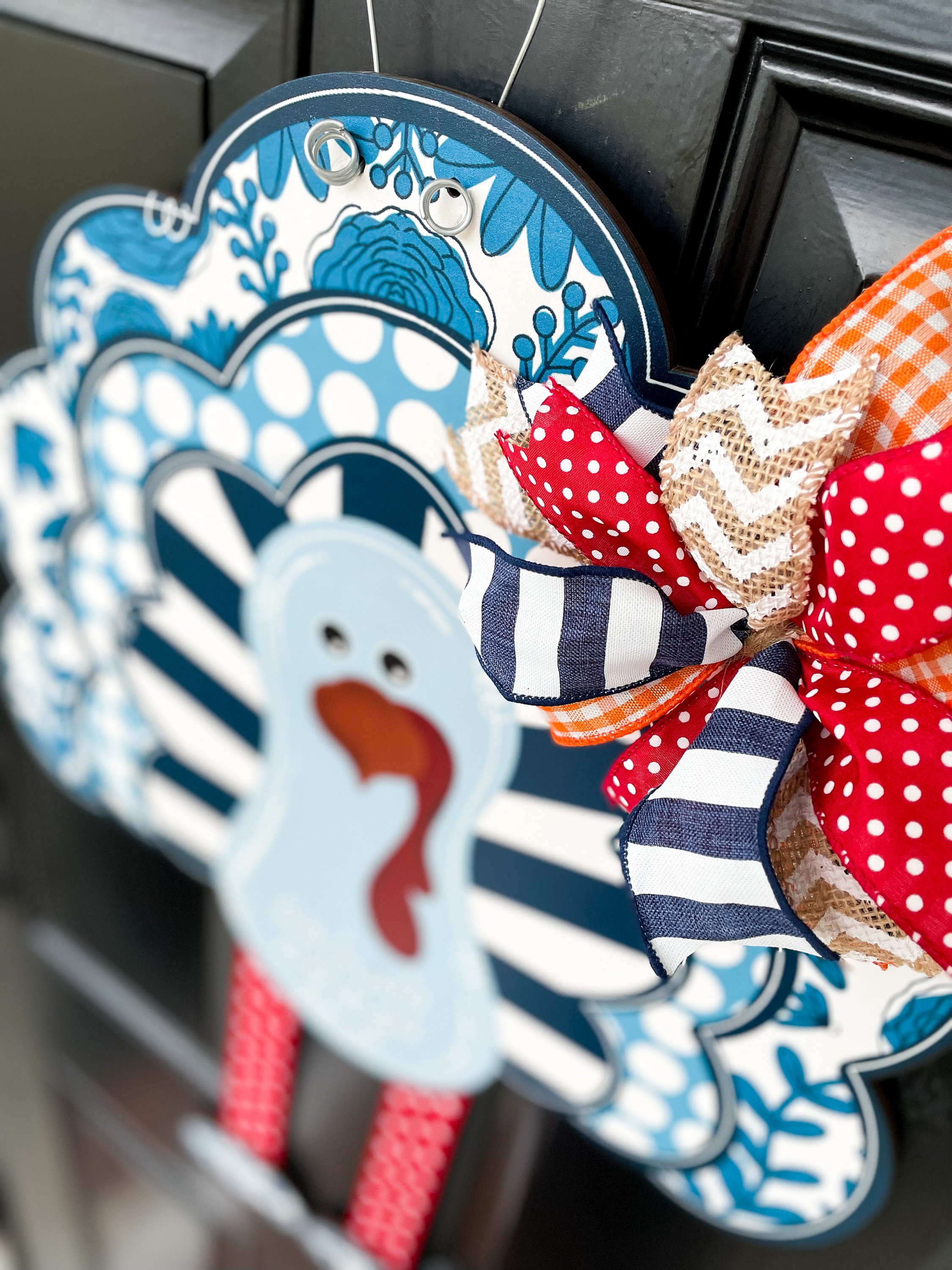 Blue Turkey Door Hanger Template | Digital Template | Turkey Template ...