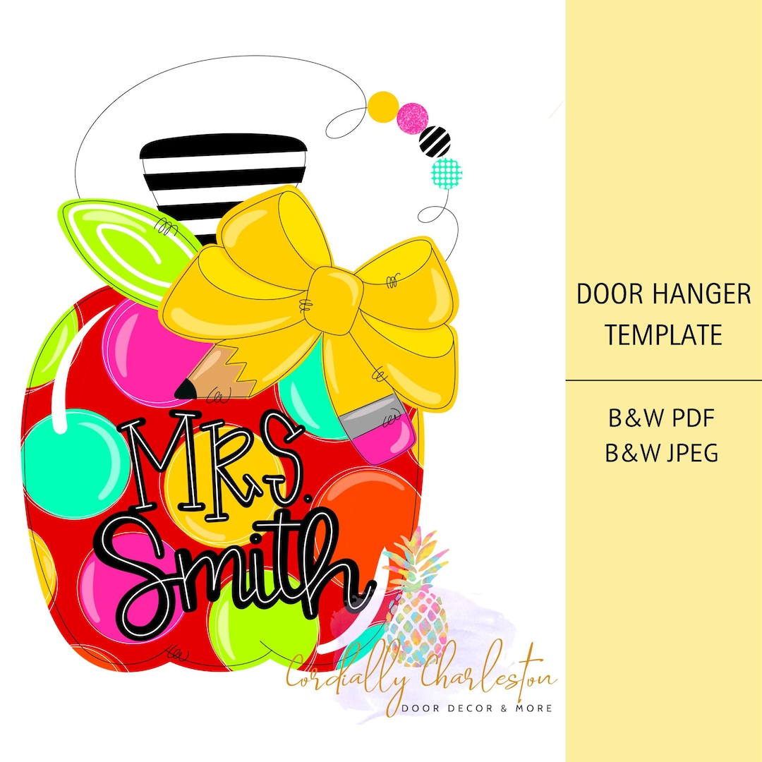 TEACHER Door Hanger Template | Digital Template | Door Hanger Template ...