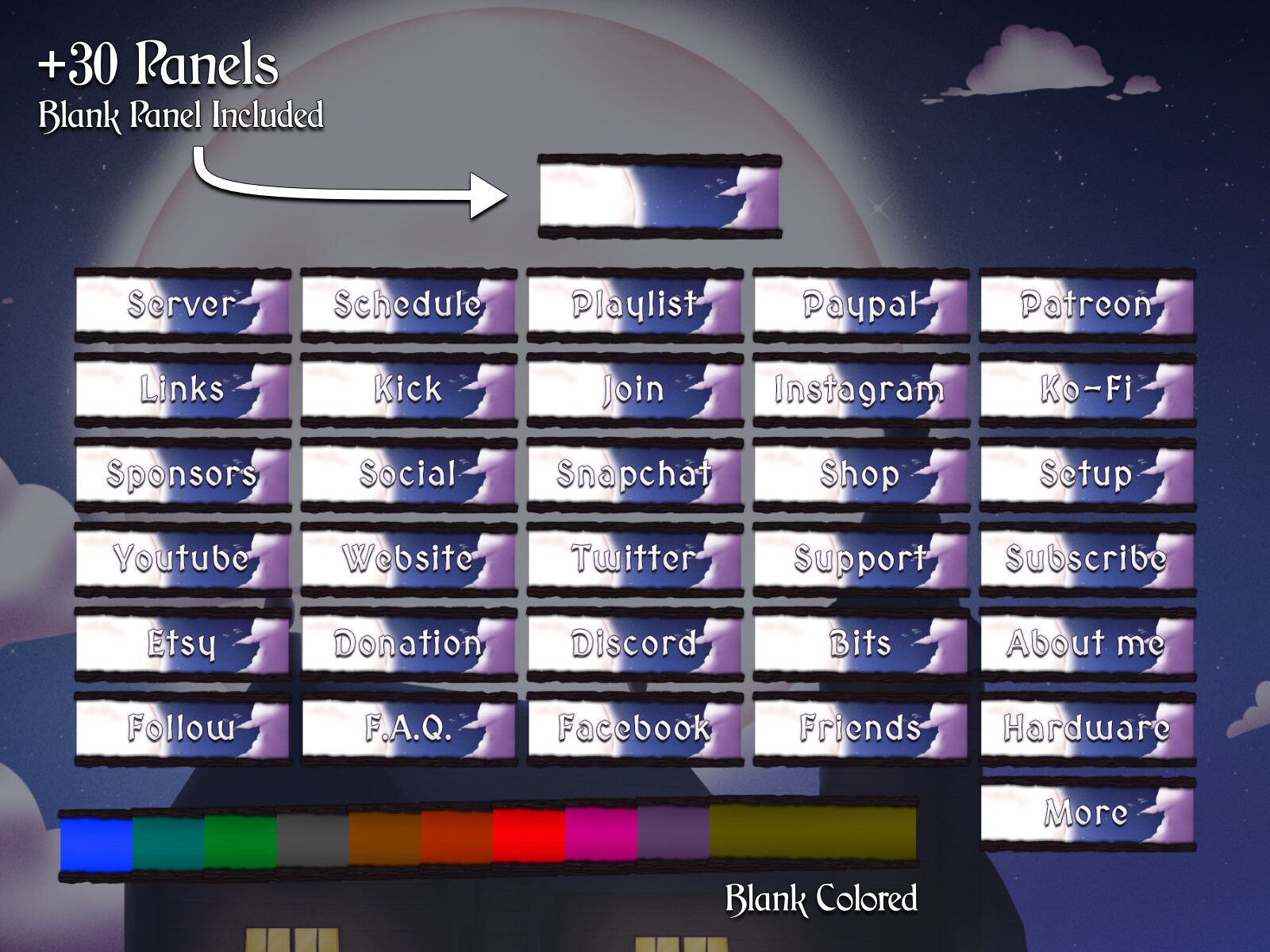 Gengar Overlay - Haunted Night Gengar - Stream Pack - EN / FR - Etsy