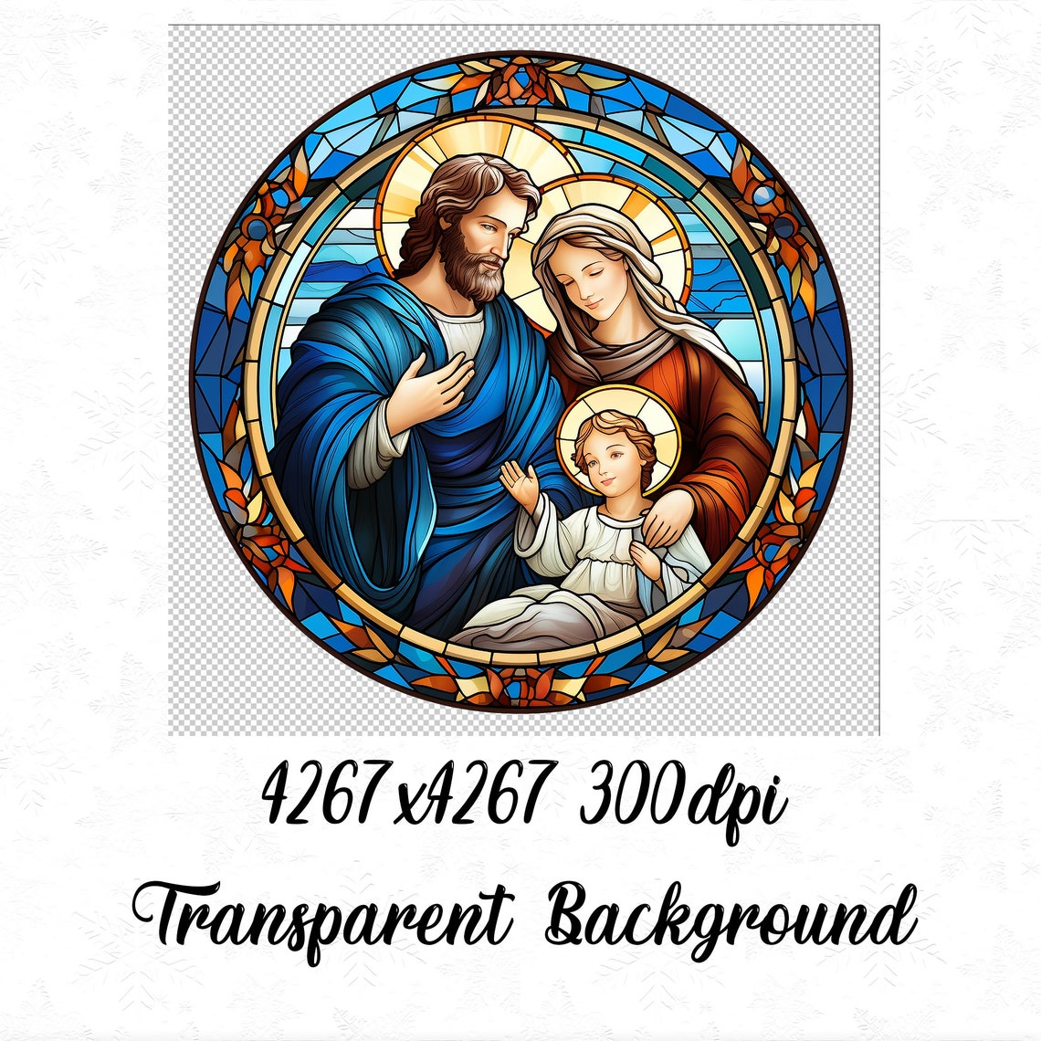 50 Stained Glass Nativity Clipart Bundle, 50 PNG Files for Christmas ...