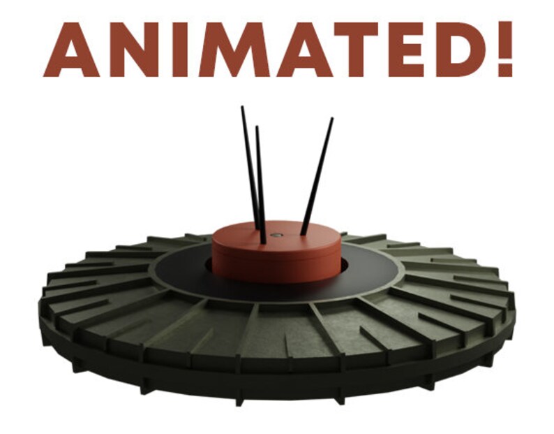 3D Animated Proximity Mine Alert - Etsy