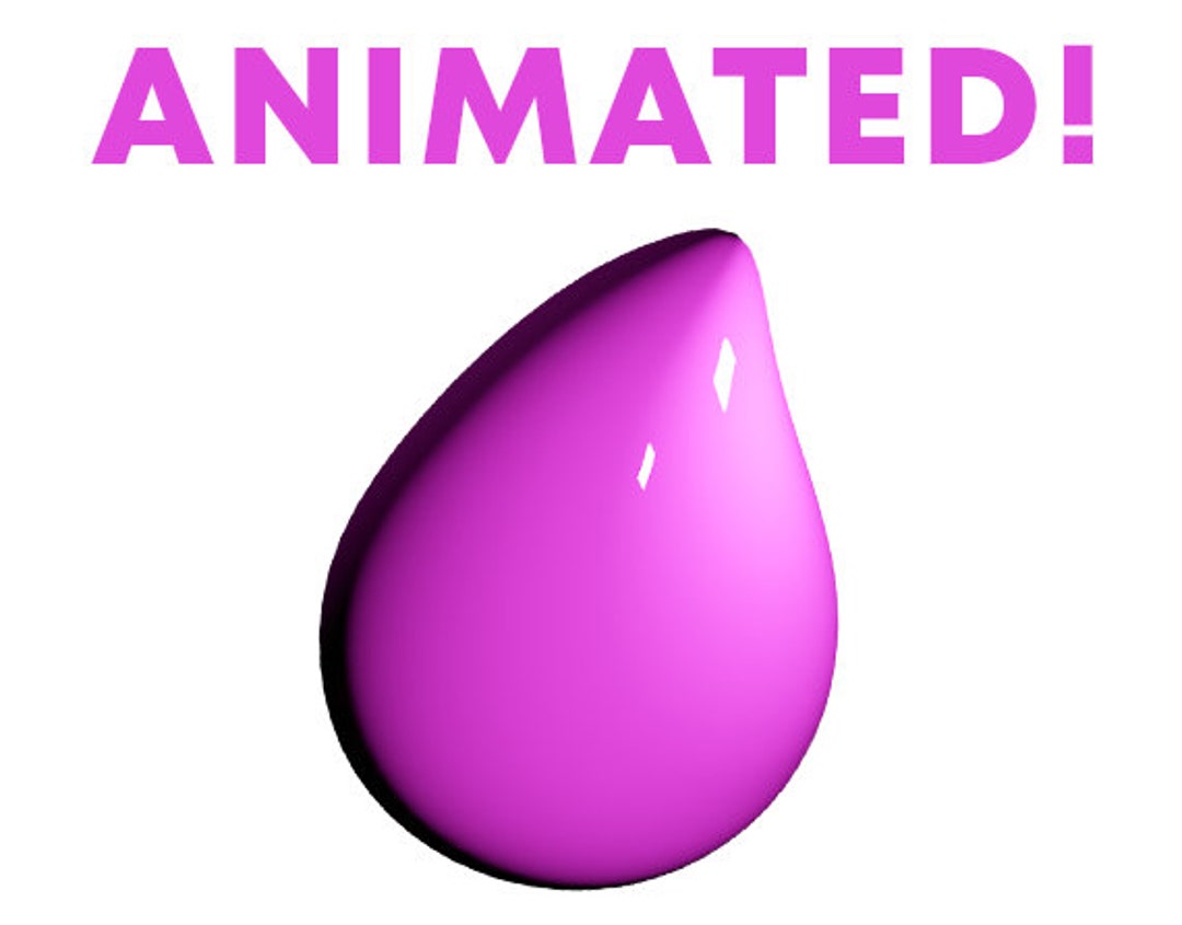 3D Animated Purple Droplet - Etsy