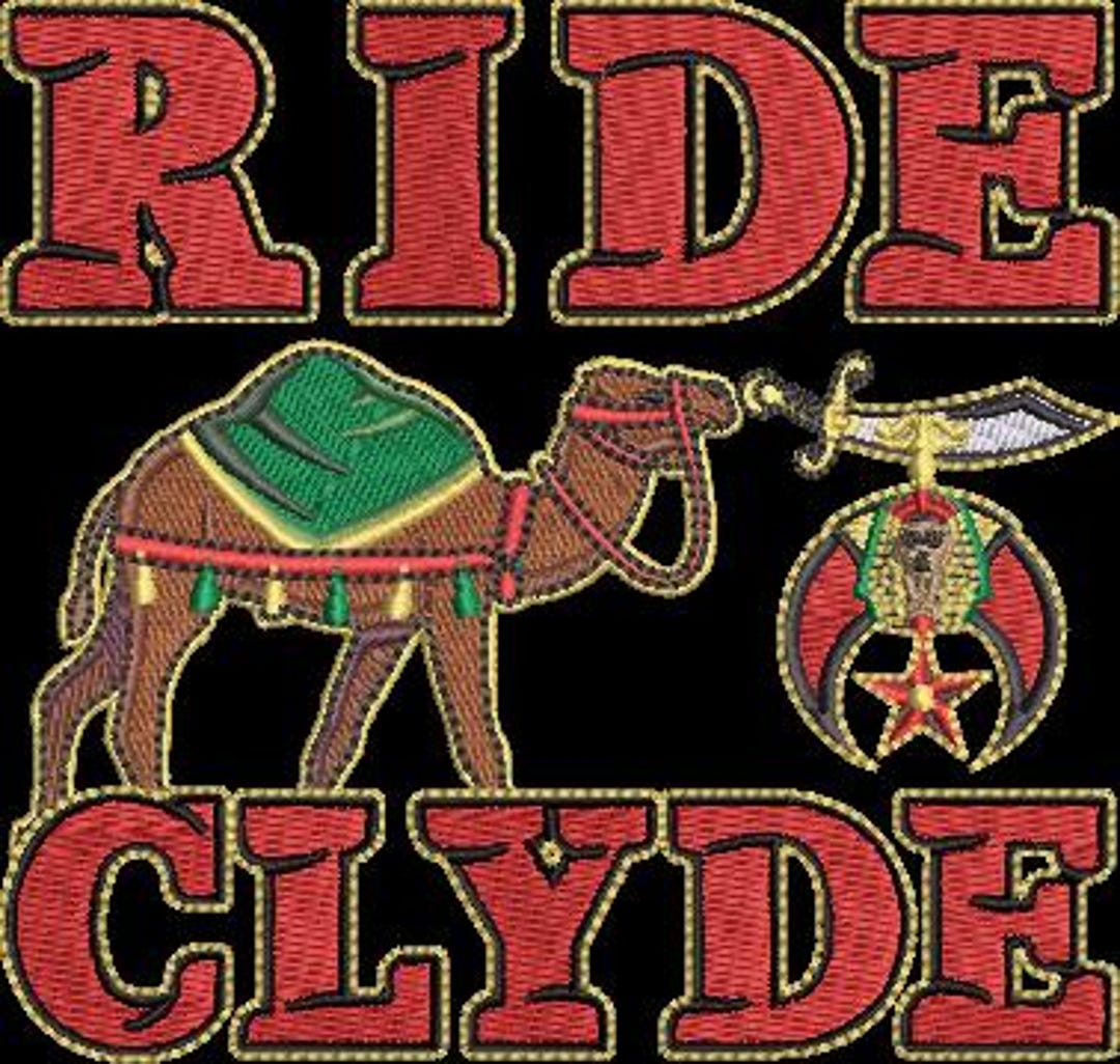 Instant Download Ride Clyde Shiner Embroidery - Etsy
