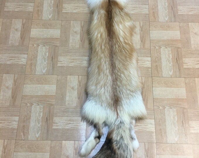 Tanned PLATINUM GOLD Fox Fur Pelt Hide Skin Craft Regalia Cosplay LARP ...