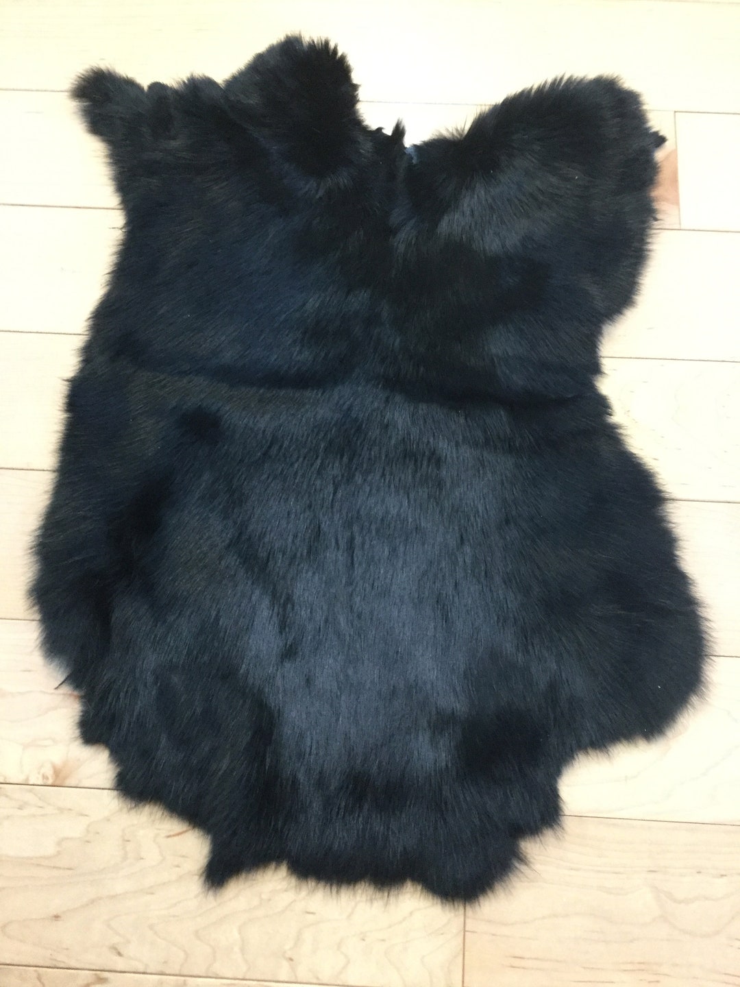 Black Rabbit Skin Fur Fly Tying Trim Lining Craft Cosplay LARP Viking ...