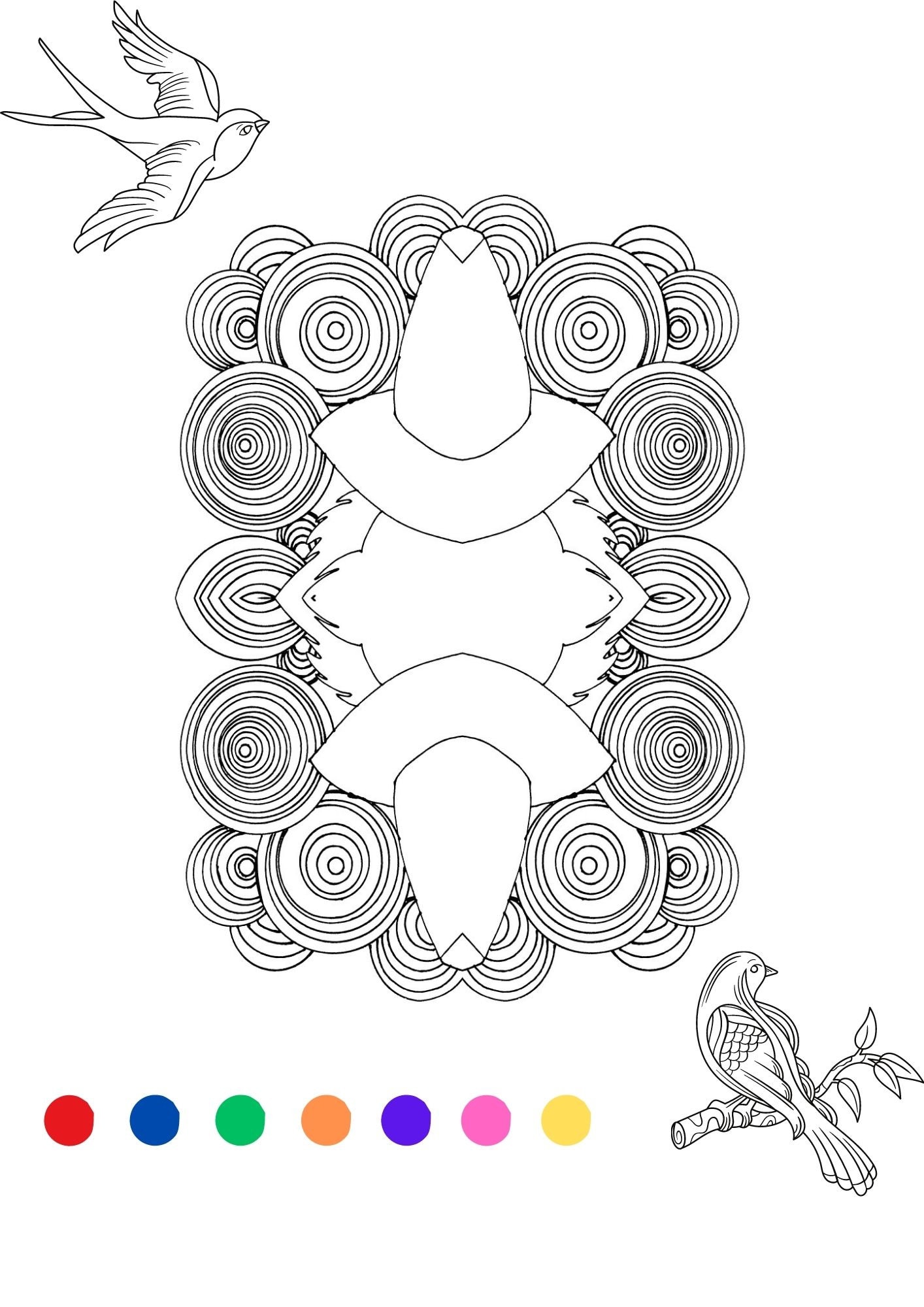 Coloring Page Printable, Complex Coloring Page ,coloring Page for ...