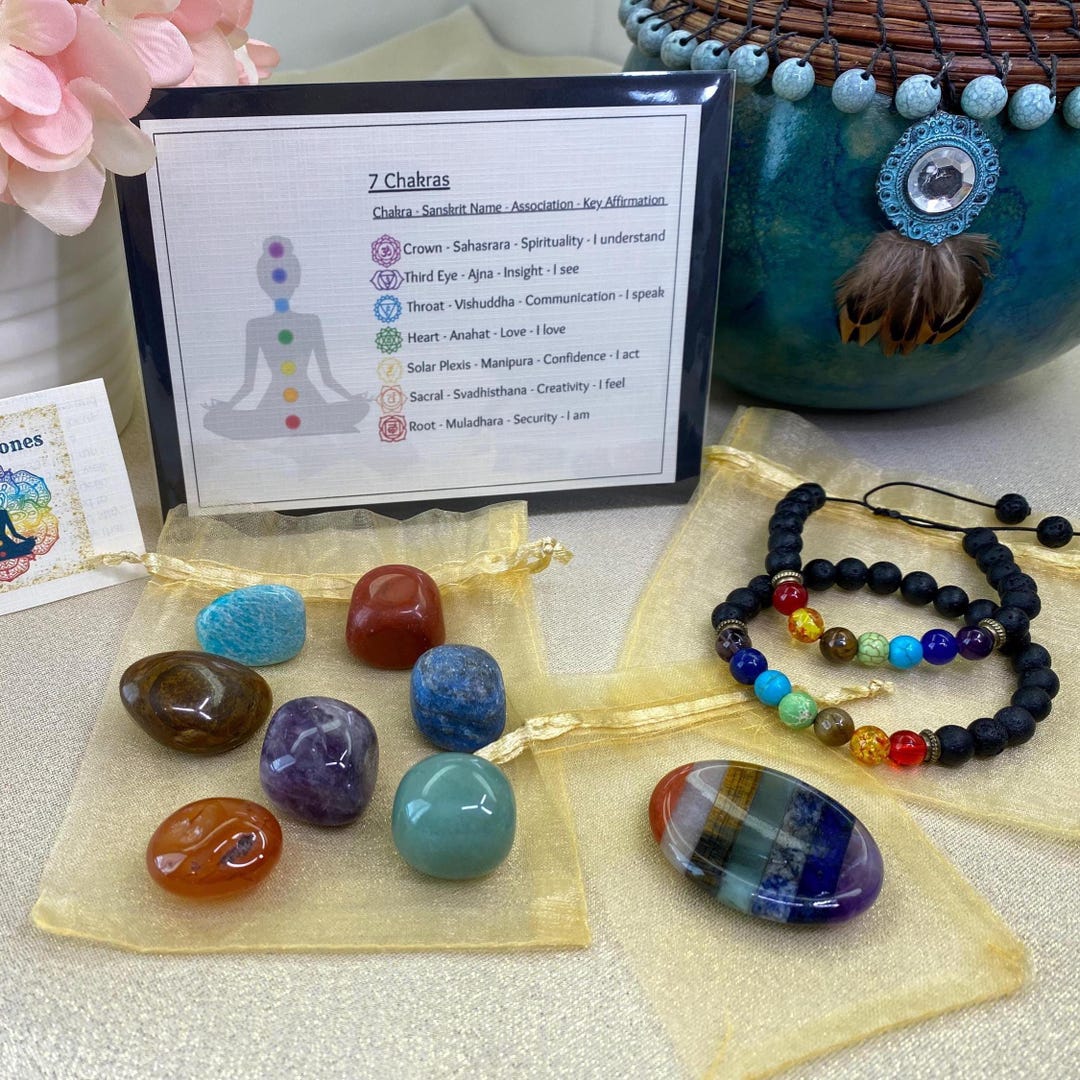 7 Chakra Ritual Collection | Crystal Wellness Gift Set for Meditation ...