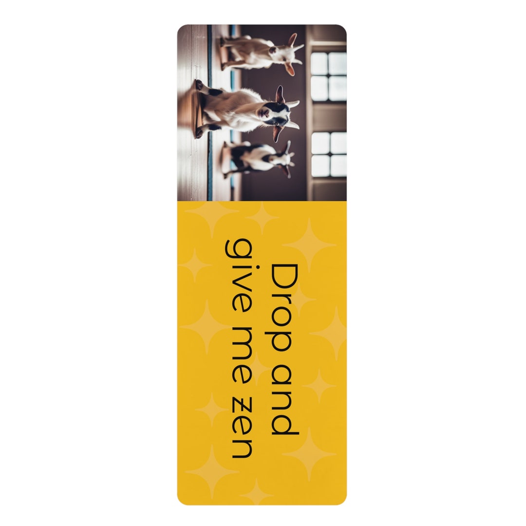 Drop and Give Me Zen Baby Goats Rubber Yoga Mat - Etsy