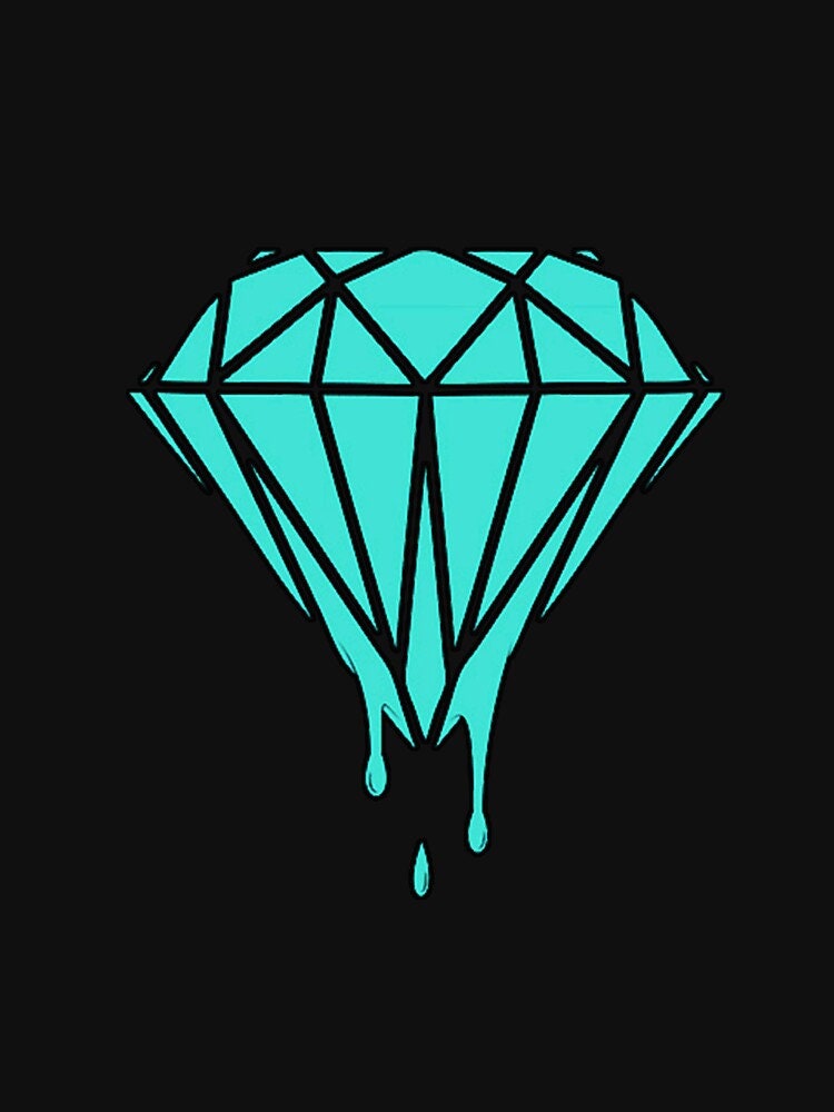 Drip Diamond Teal Sticker! - Etsy