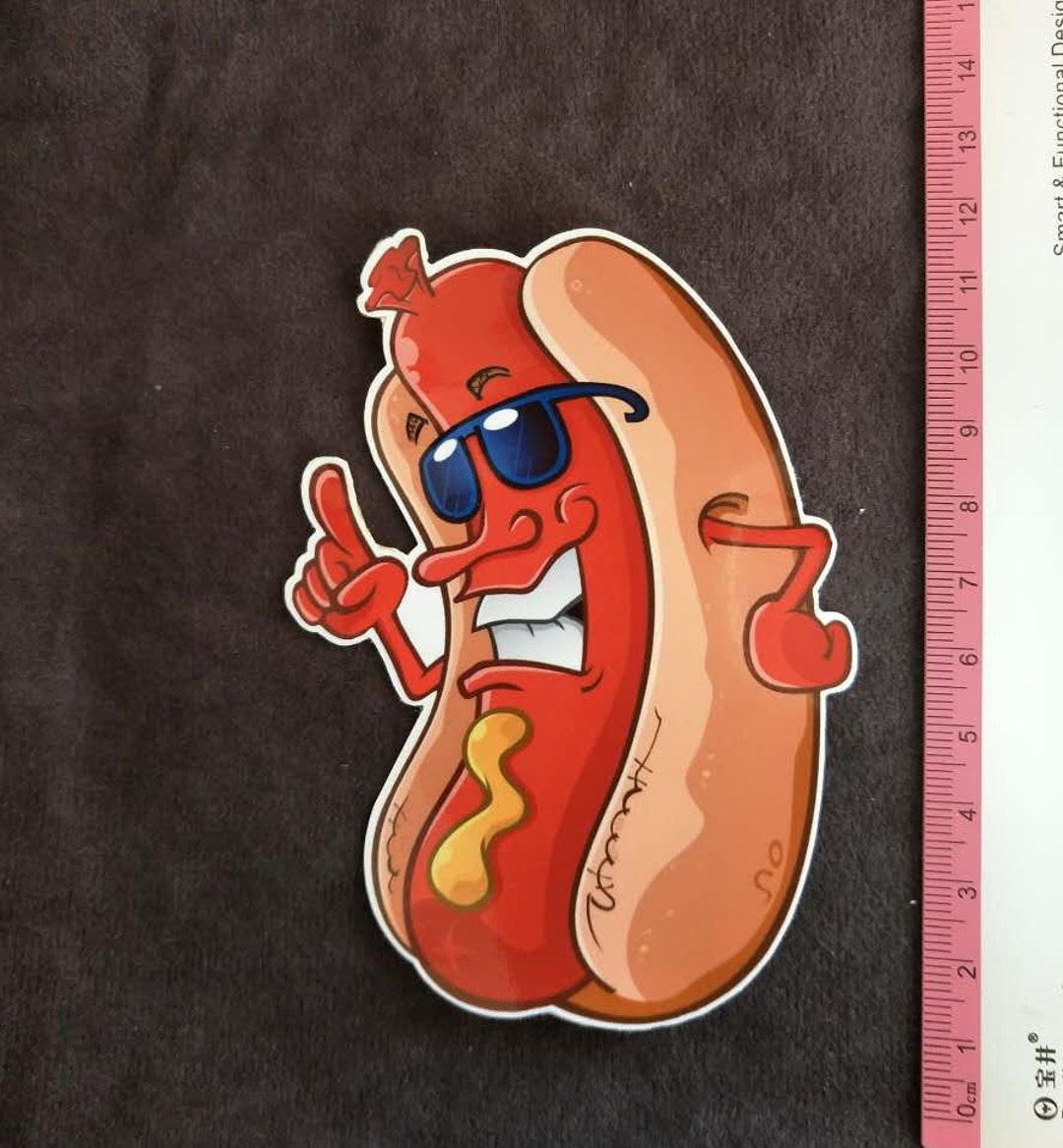 Silly Hot Dog Sticker - Etsy