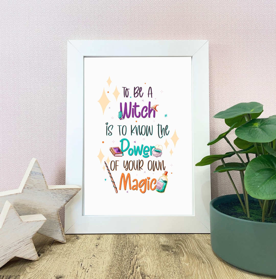 Positivity Art Print | Hand Drawn Illustration, Unique Magical, Mabon ...
