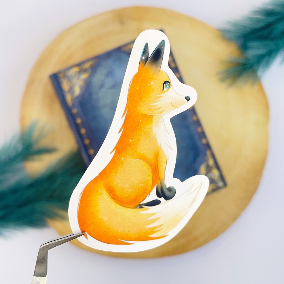 Fox Die Cut Vinyl Sticker | Laptop Decal | Large Kawaii Inspired ...