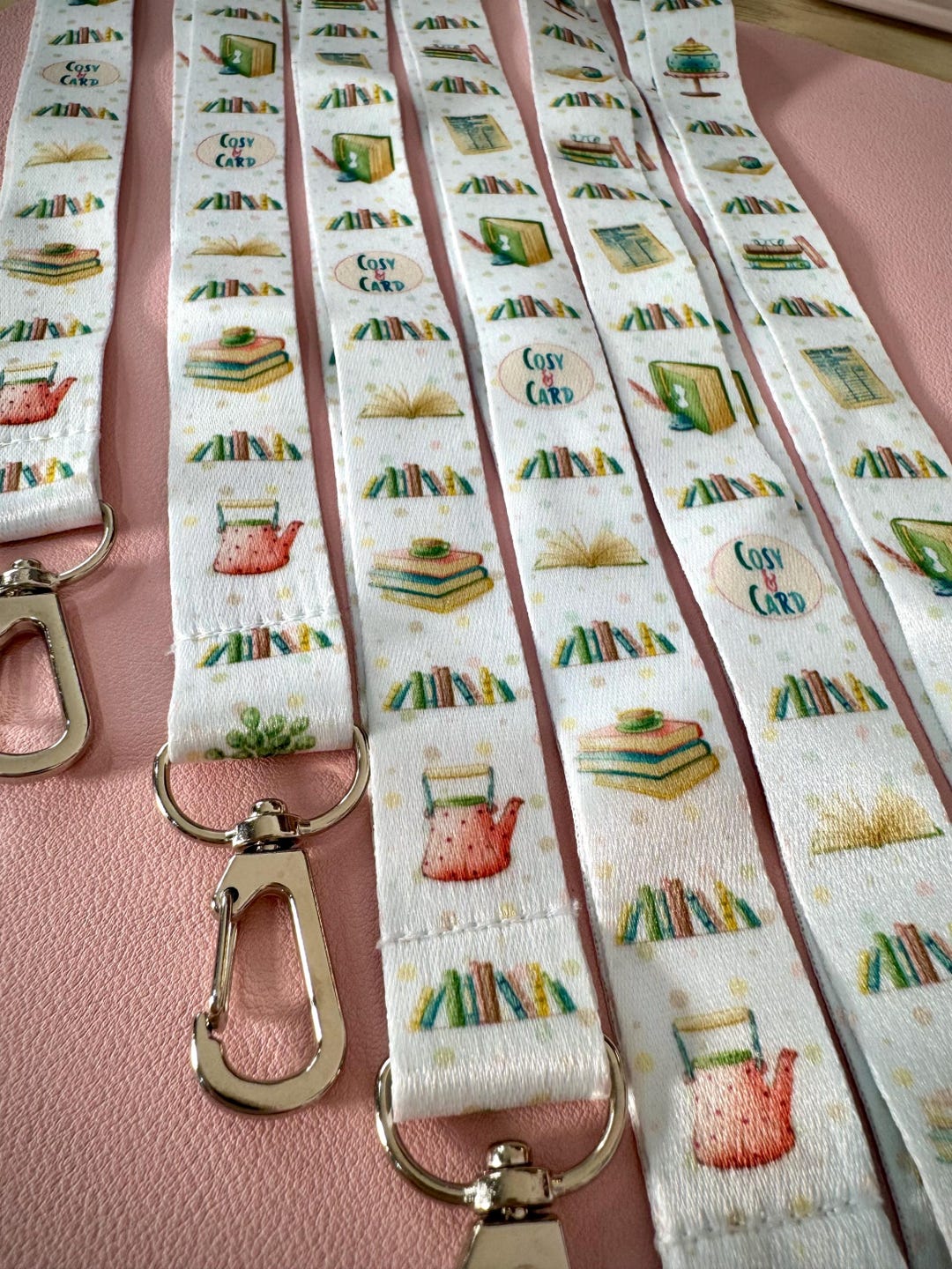 Bookish Pastel Lanyard | Book Themed Lanyard, Cute Card Holder, Event ...