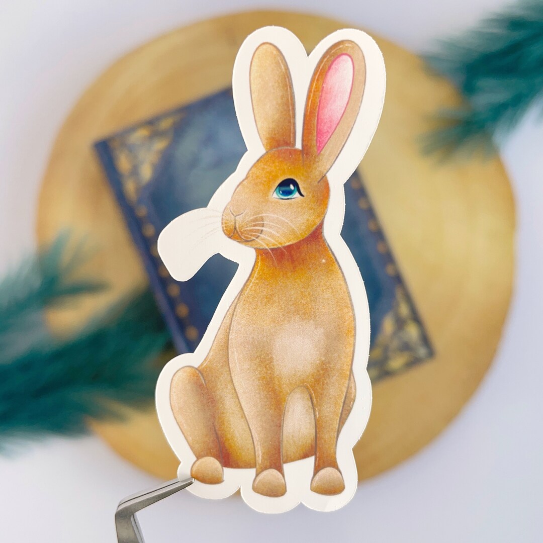 Rabbit Die Cut Vinyl Sticker Laptop Decal Large Kawaii Inspired Sticker ...