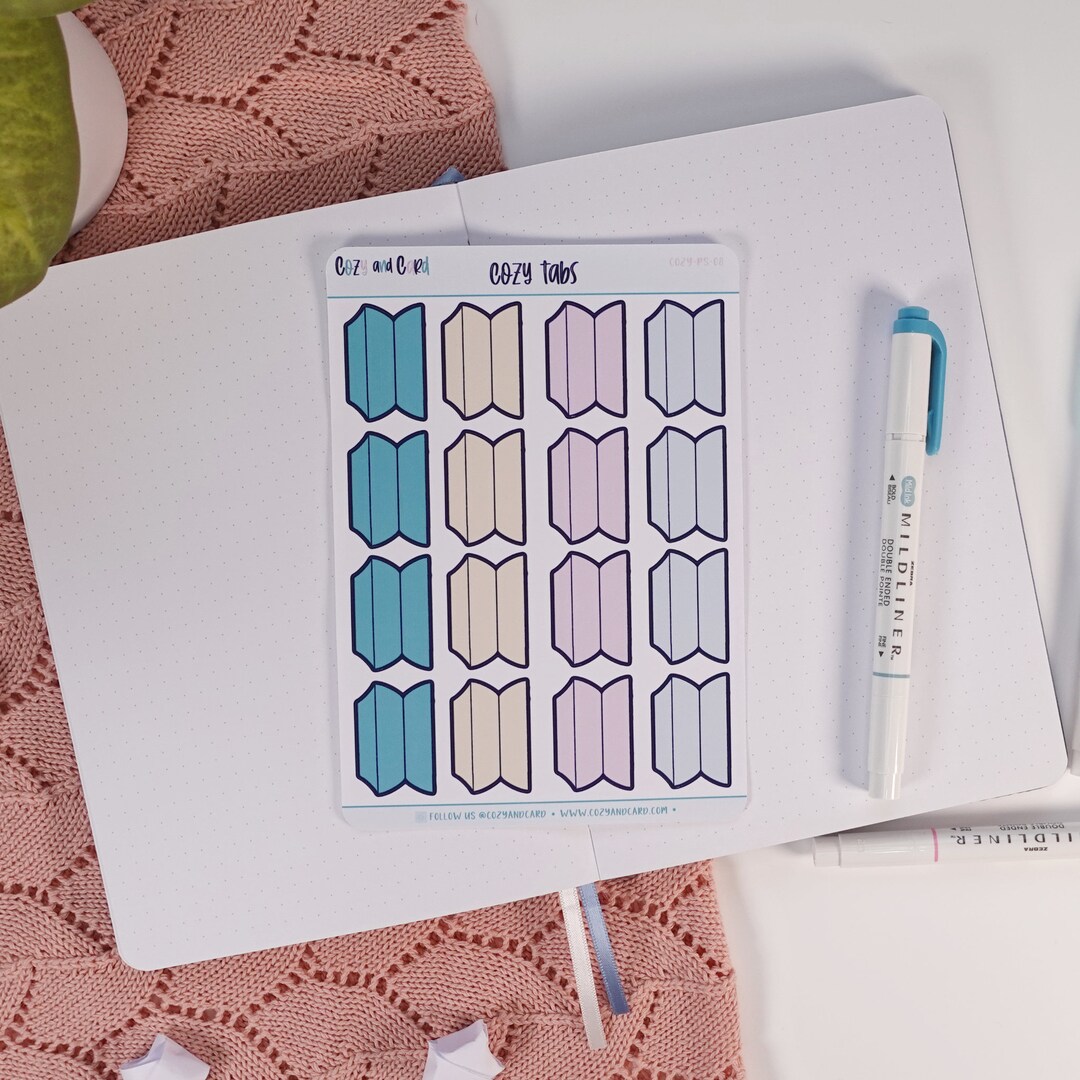 Indexing Tab Sticker Sheets | Functional Colourful Art Journal Stickers ...