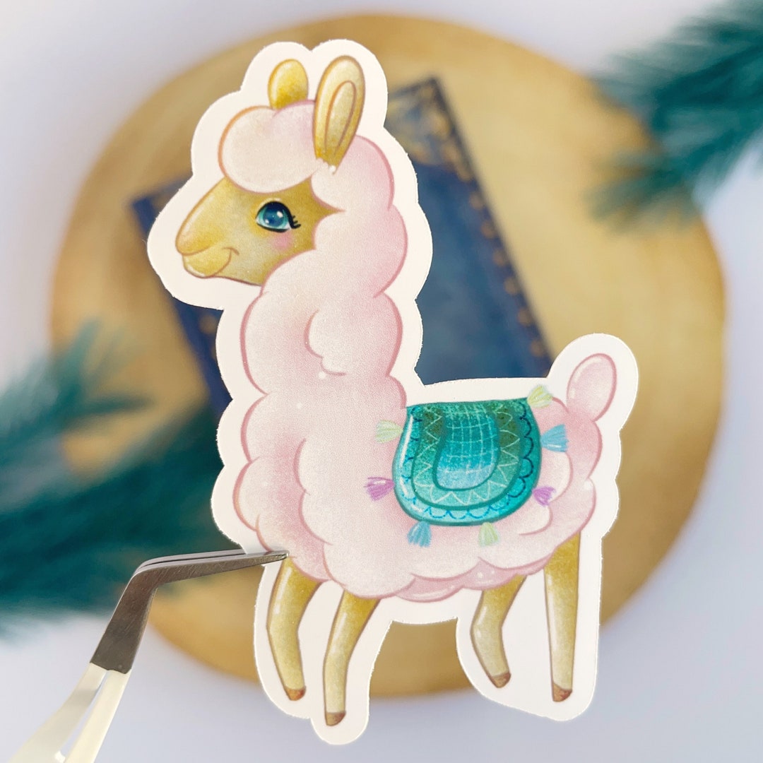 Llama Die Cut Vinyl Sticker Laptop Decal, Large Kawaii Inspired Sticker ...