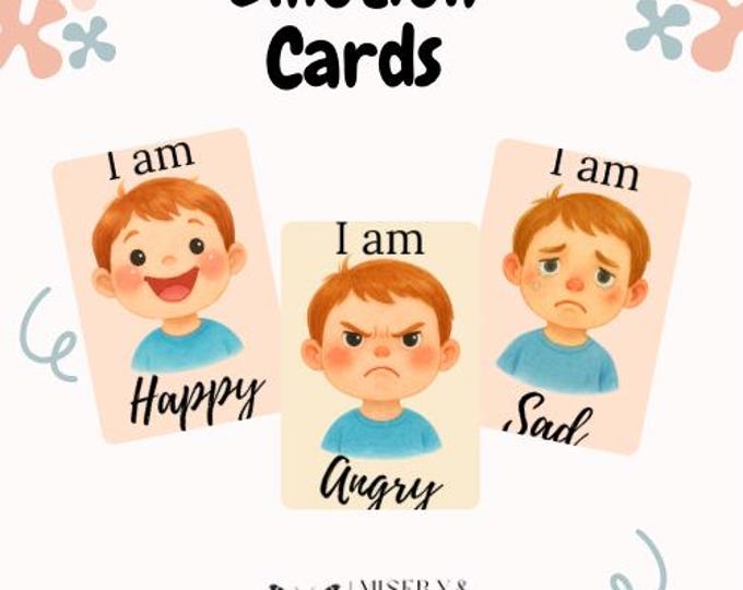 Printable Emotions Flash Cards | Learn the Feelings | Therapy Journal ...