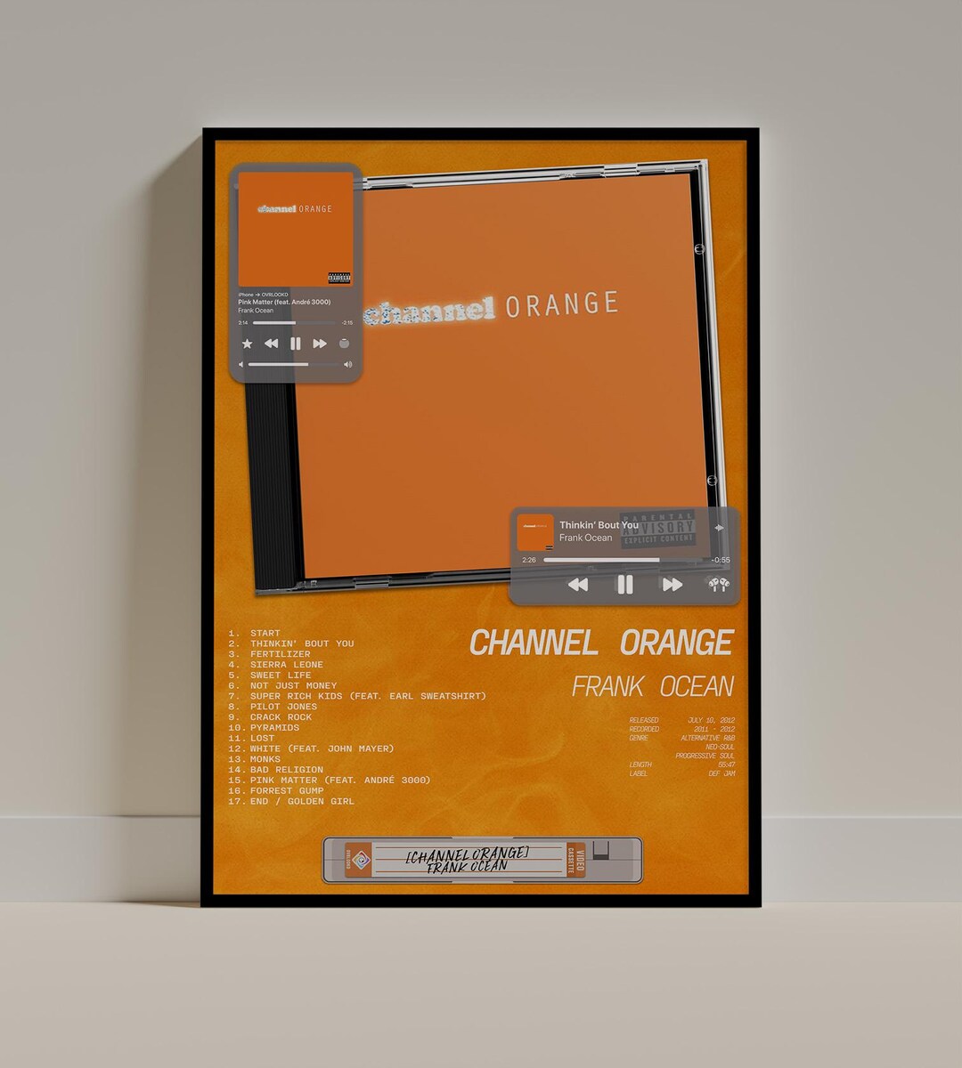 Frank Ocean - Channel Orange Album Art Print (digital Download) - Etsy