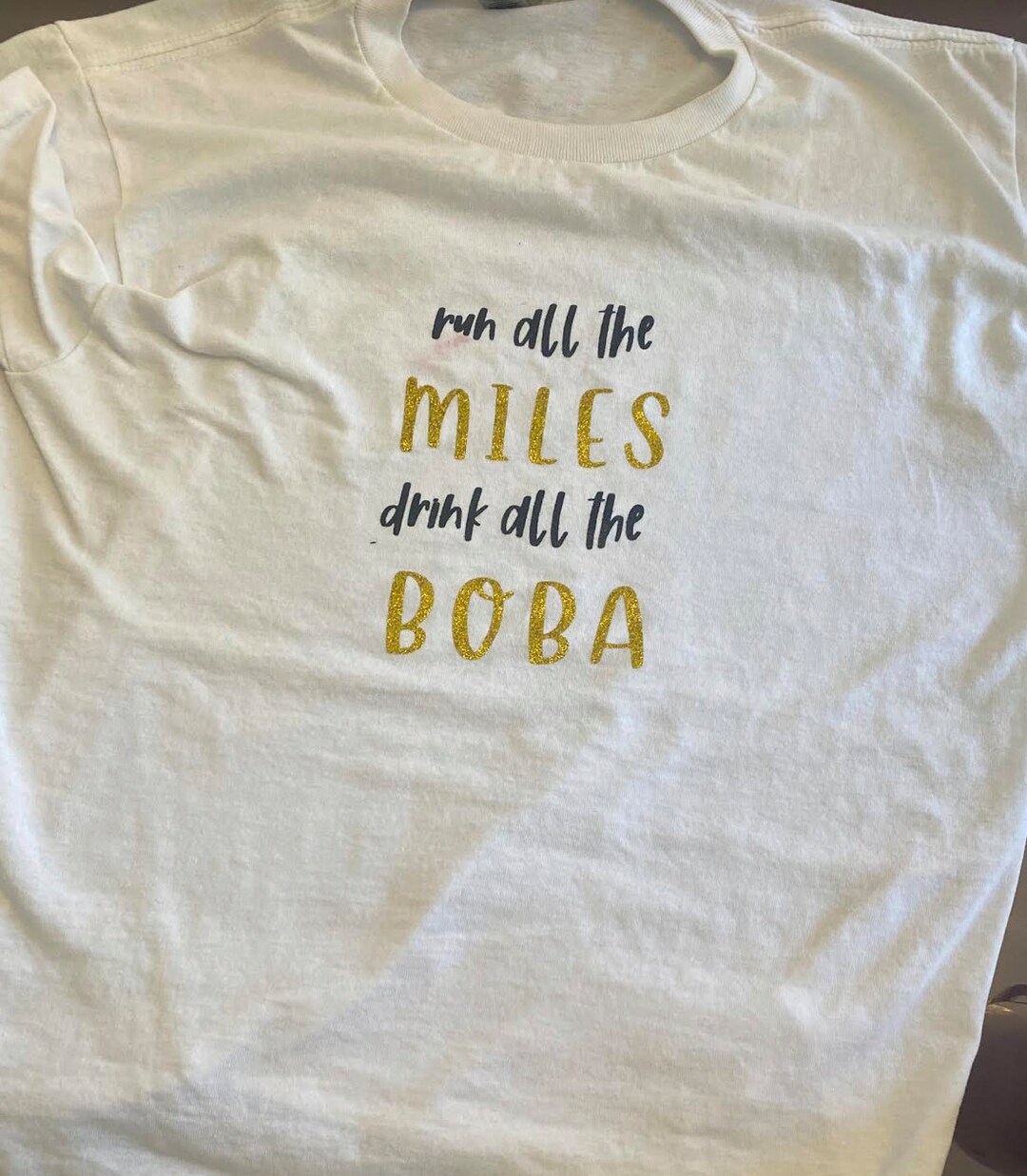 Boba and Running Shirt Iron on Decal Marathon Runner Food - Etsy