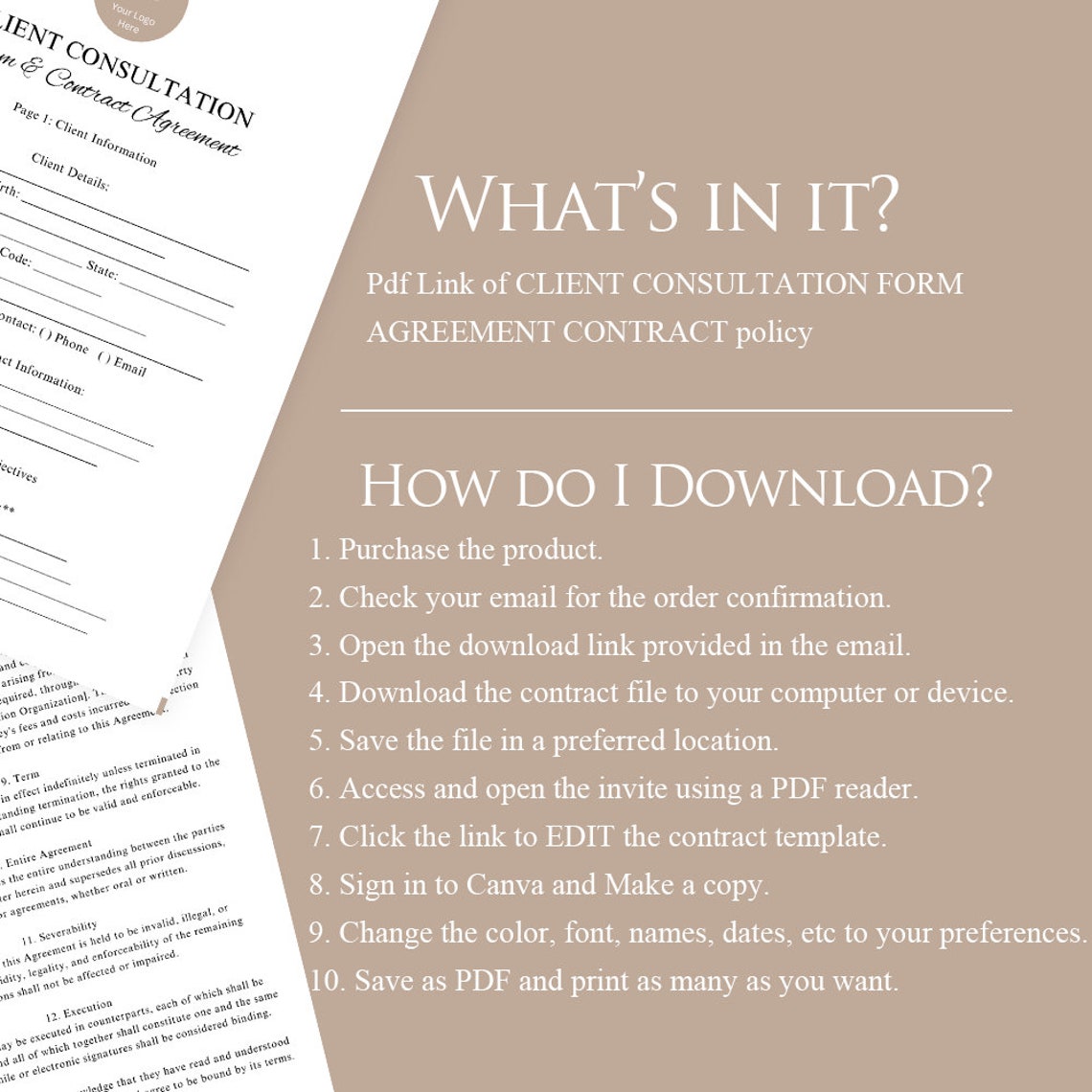 Client Consultation Form, Client Consultation Template, Hair ...