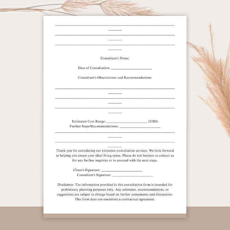 Hair Extension Consultation Form, Hair Extension Template, Hair ...