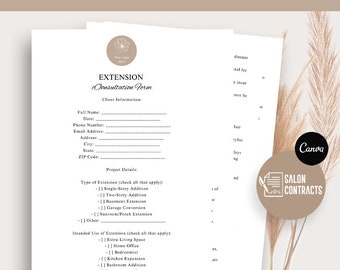 Client Consultation Form, Client Consultation Template, Hair ...