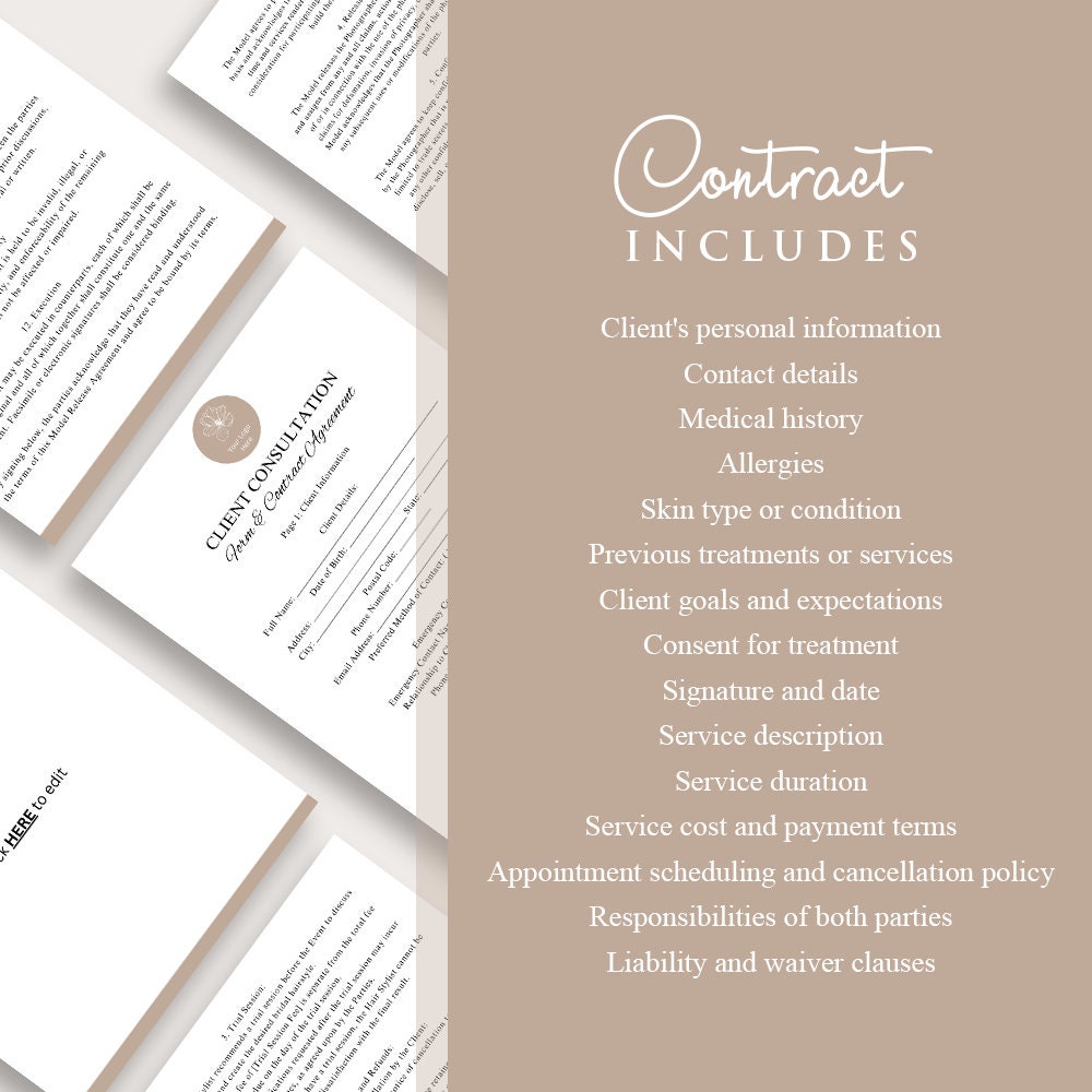 Client Consultation Form, Client Consultation Template, Hair ...