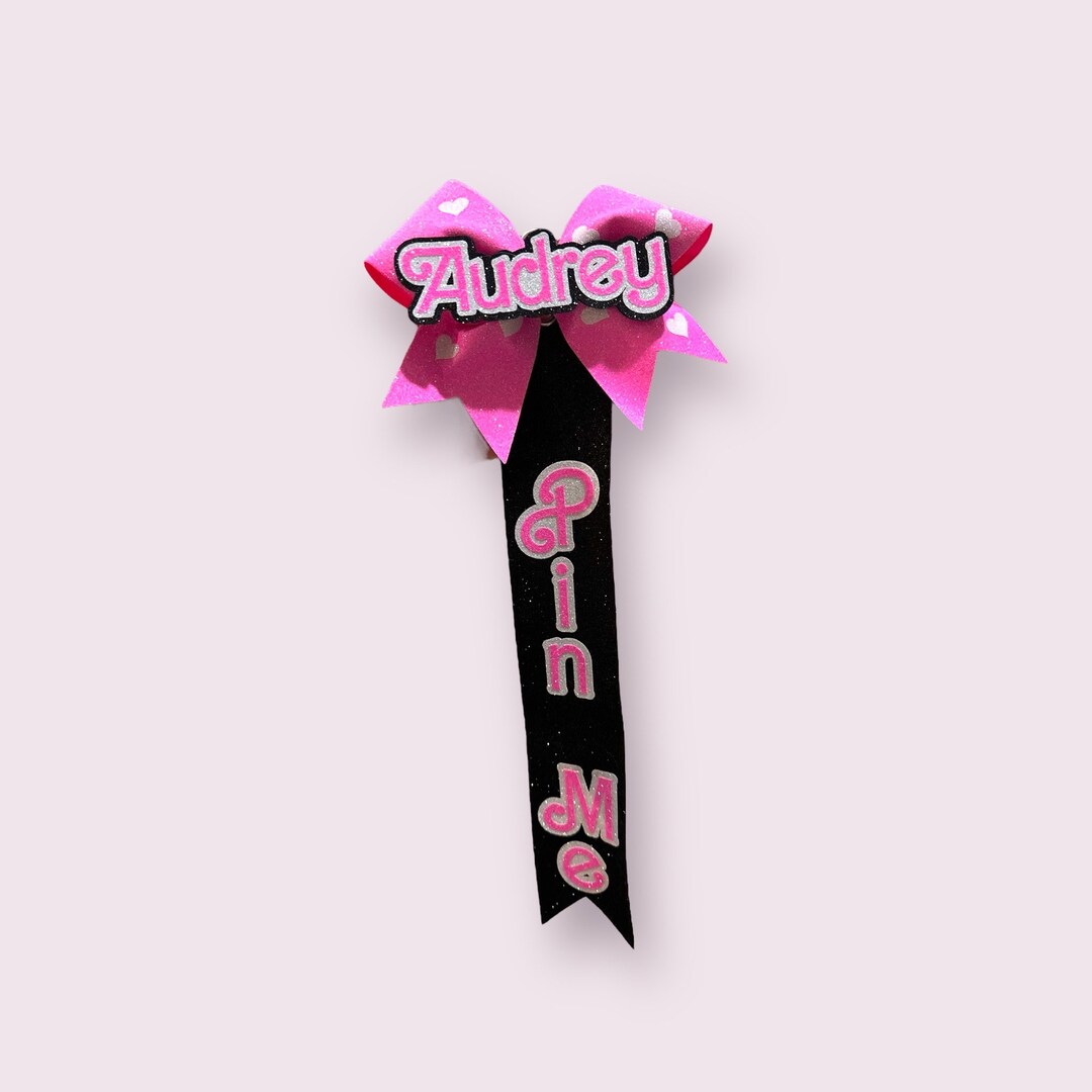 Pink Pin Me Ribbon With Personalization - Etsy