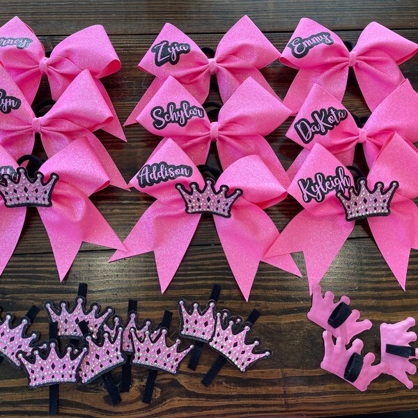 Hot Pink Cheer Bows - Etsy