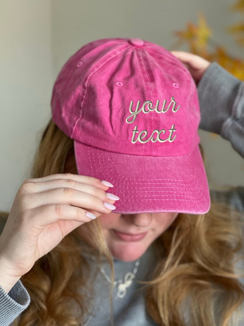 Custom Hat Custom Embroidered Hat Personalized Dad Cap - Etsy