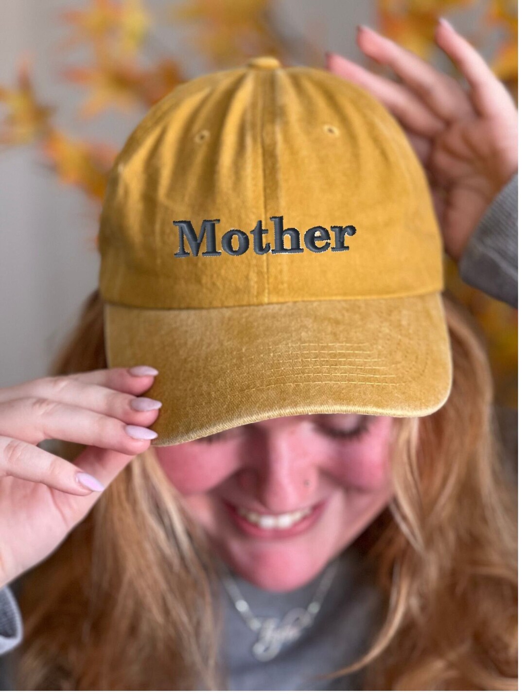Custom Hat, Custom Embroidered Mustard Hat , Personalized Dad Cap ...